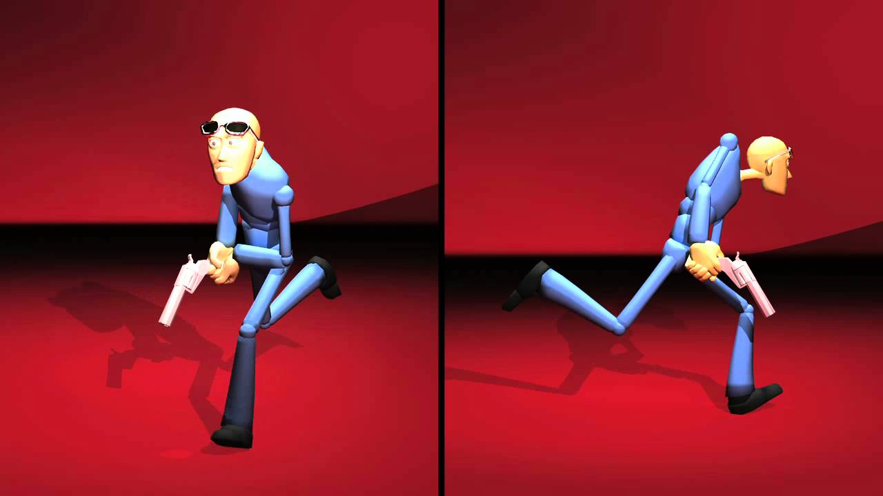 Frantic Police Officer Run Game Animation - YouTube