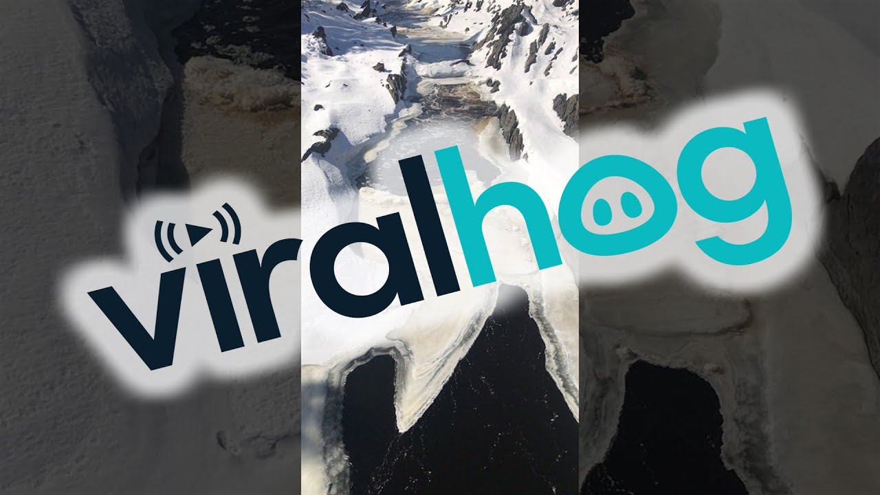 St Louis River Ice Starting to Break Off || ViralHog - YouTube