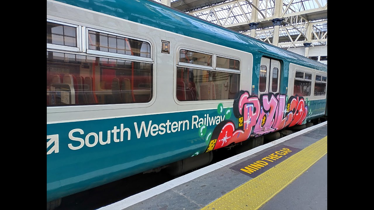 Class 455 British Rail Retro - Vandalised! Waterloo Train Station ...