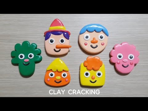 The Pinocchio and Noodle & Pals clay cracking 피노키오와 국수 & 친구들 점토 부수기 ...