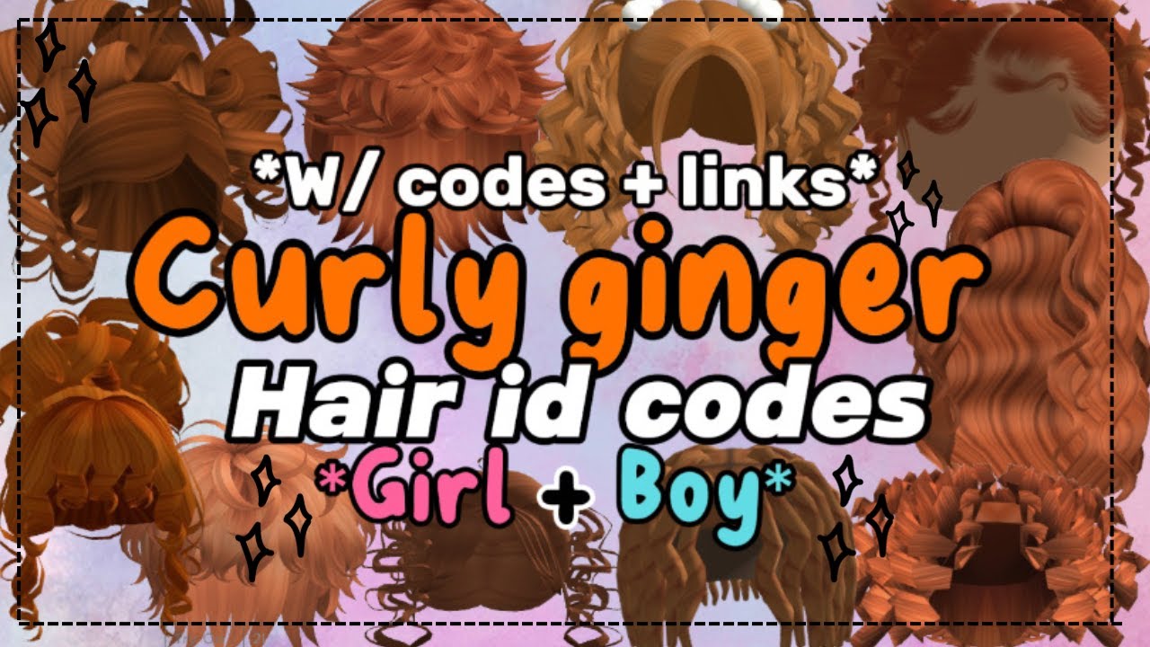 Roblox Curly Ginger Hair id codes (Boy and Girl) ♡ || Faiyes codes - YouTube