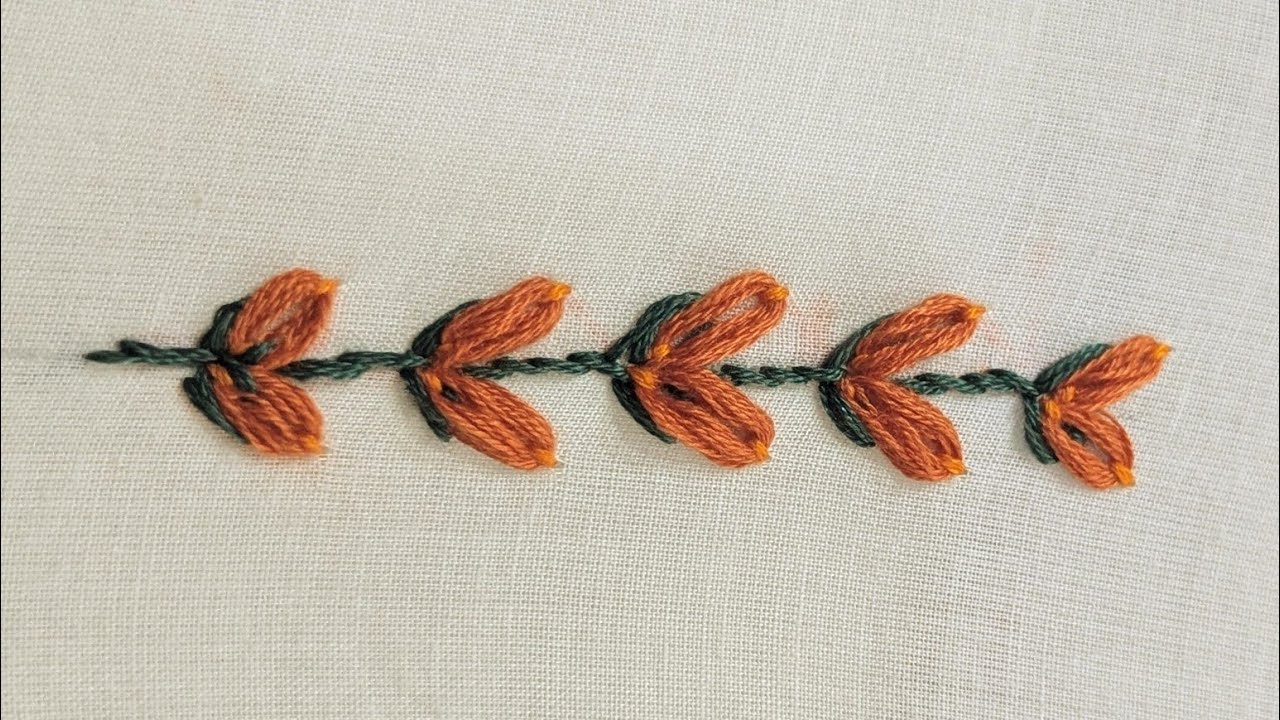 Tutorial | Elegant Hand Embroidery | Easy Flower Engraving - YouTube