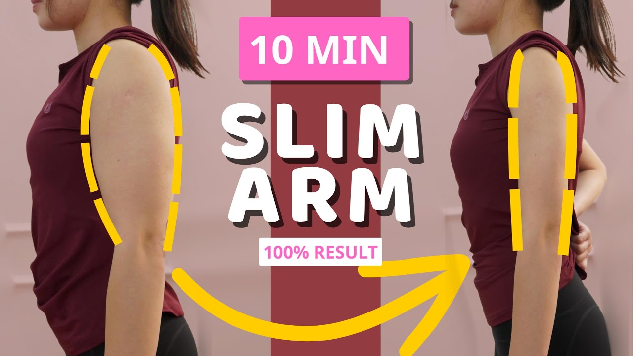Slim Arm Exercises 🔥 Burn Fat in Arms Just Sit and No Equipment (100% ...