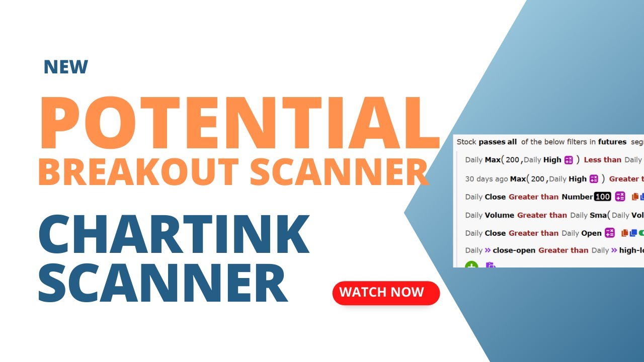 Chartink Potential Breakouts Scanner - YouTube