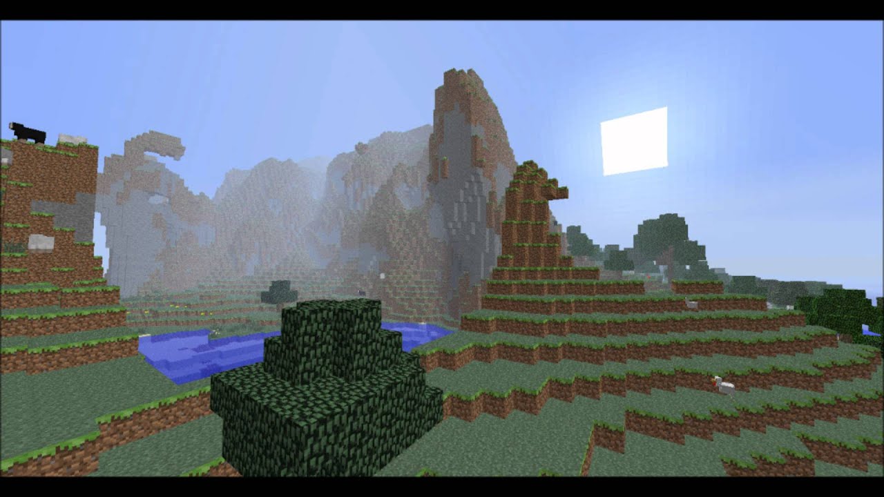 Minecraft 1.3.1 Seed- Desert (Amazing mountain landforms) - YouTube