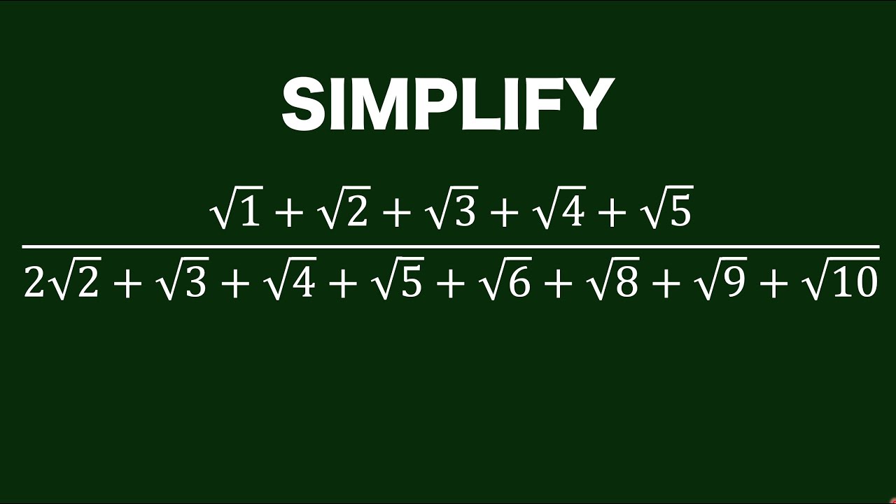 Rational Radical Expressions #math - YouTube