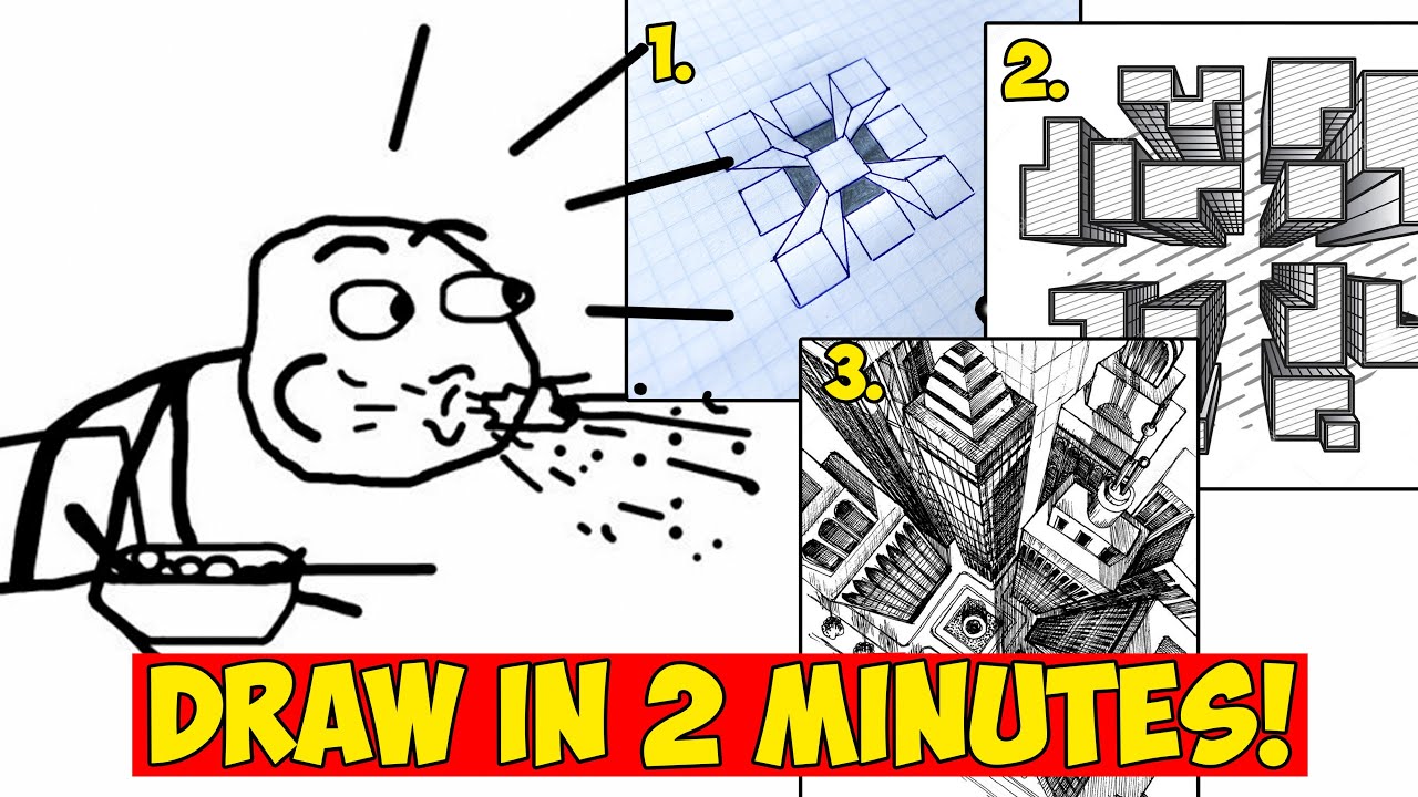 How To Draw a City from Above in 2 Minutes! (step by step) - Easy 3D ...