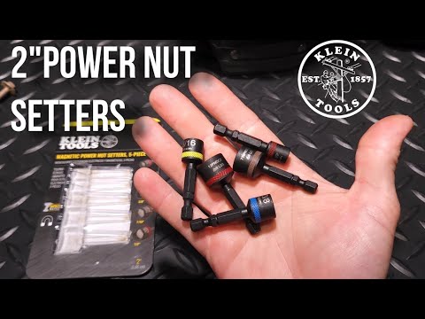 Klein Tools 2" magnetic power nut setters, 5-Piece - YouTube
