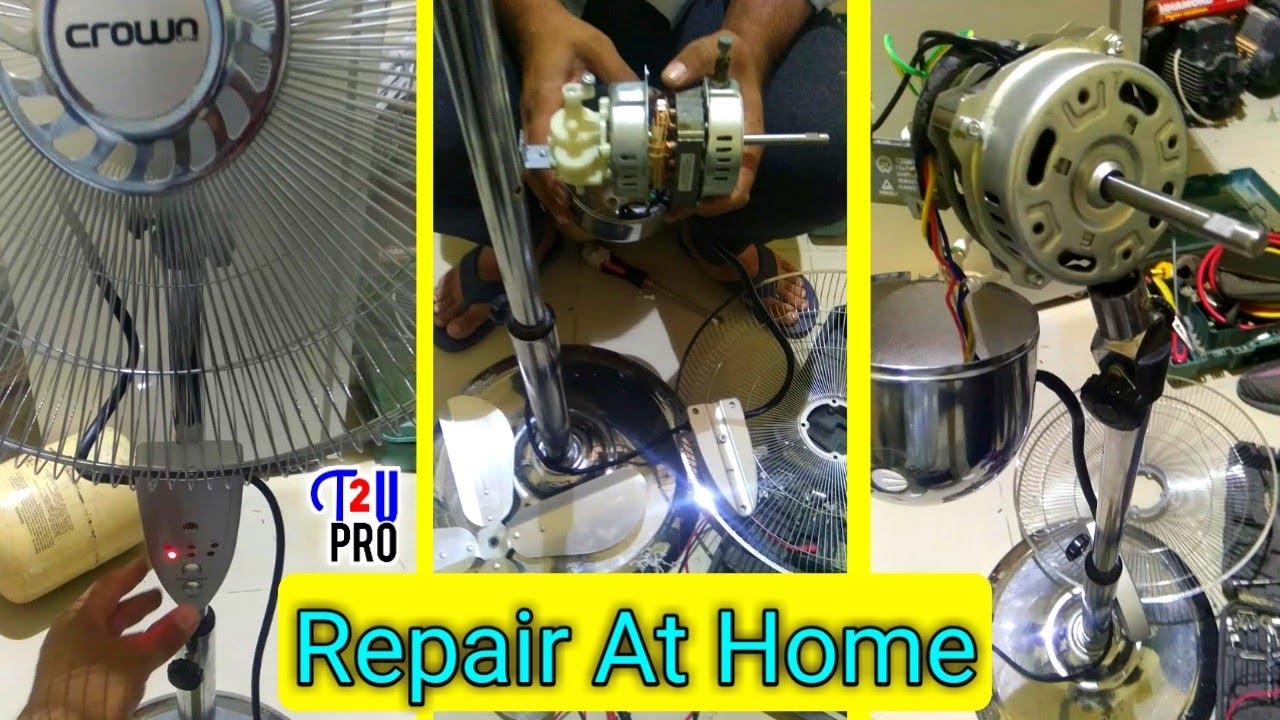 How to repair pedestal fan DIY | fan won't Rotate & Spin | Table Fan ...