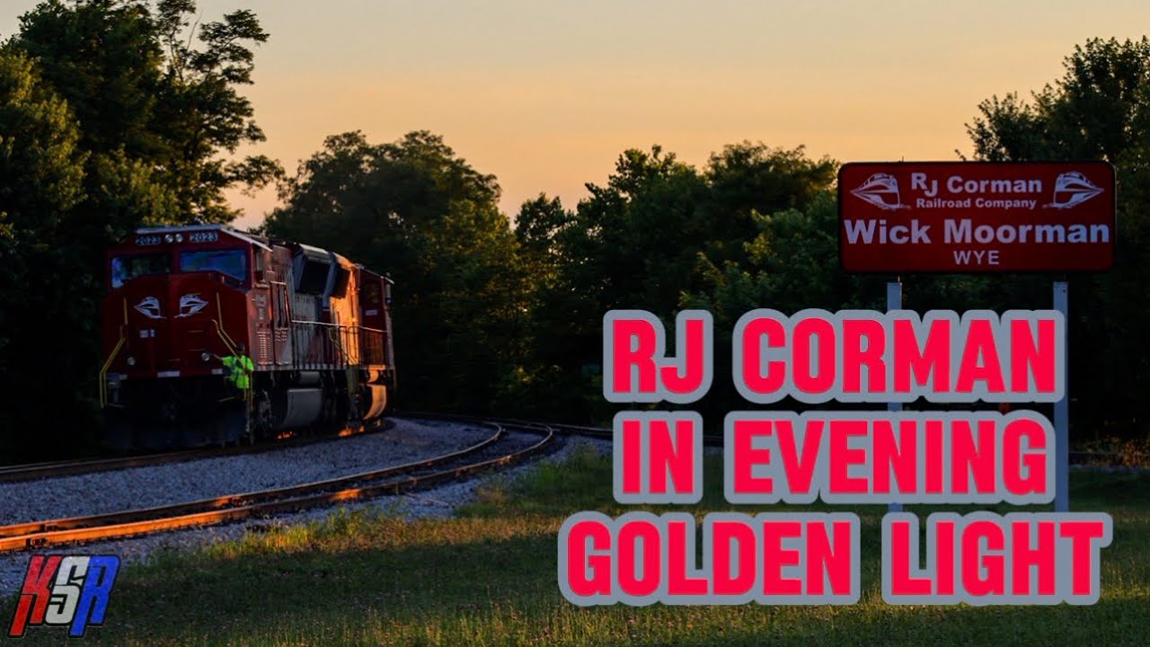 RJ Corman In Evening Golden Light | Chasing RJCC Z545 from Frankfort, KY to Bagdad, KY - YouTube