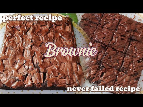 Perfect Brownie recipe|Never failed Brownie recipe||Brownie| Fudgy Brownie recipe |English subtitles