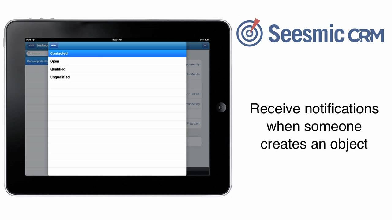 Seesmic CRM for Salesforce on iPad Demo - YouTube