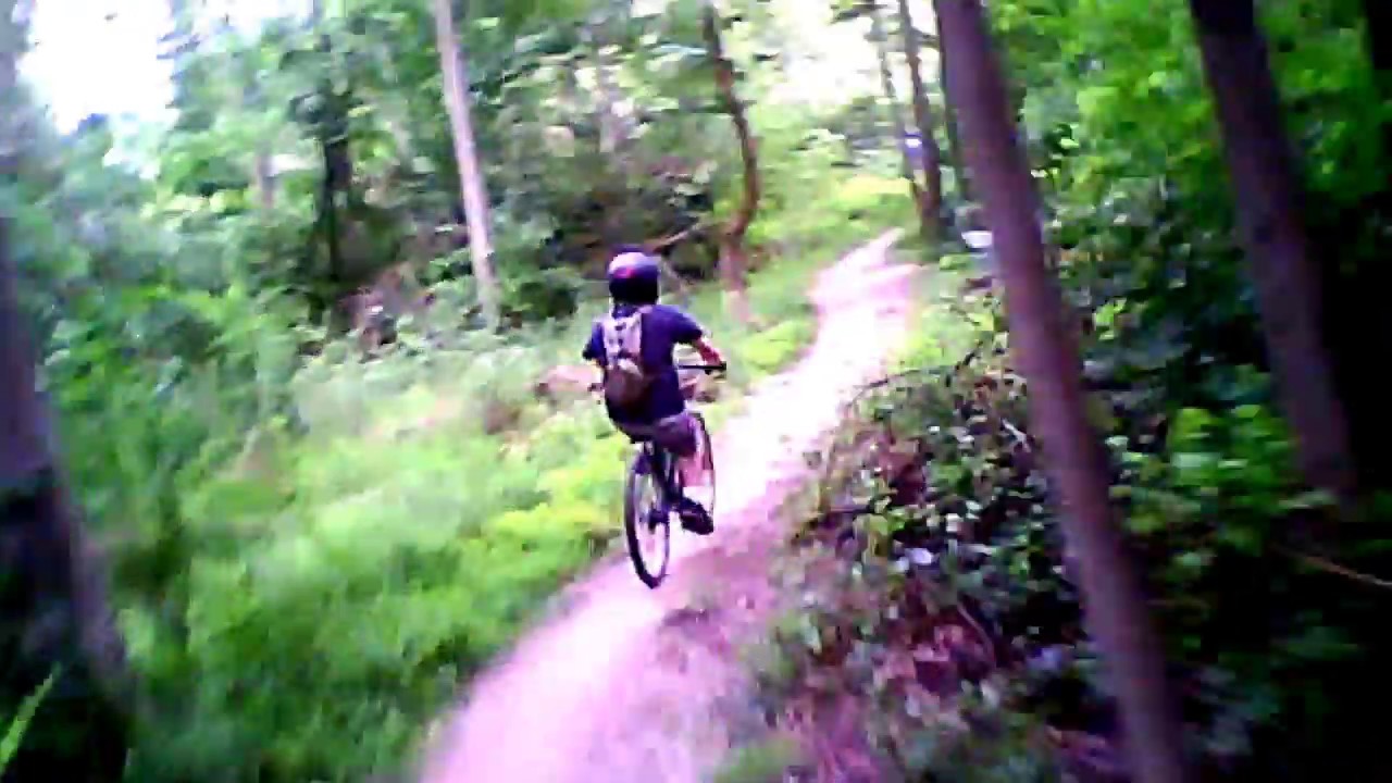 Riding Palos Mountain Bike trail on Homemade Dirt Jumper - YouTube