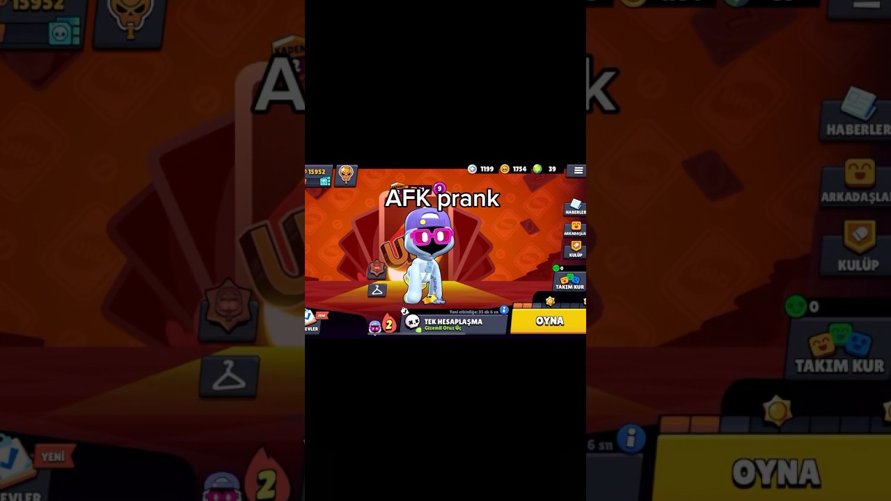 AFK prank brawl stars 😎 #viralvideo - YouTube