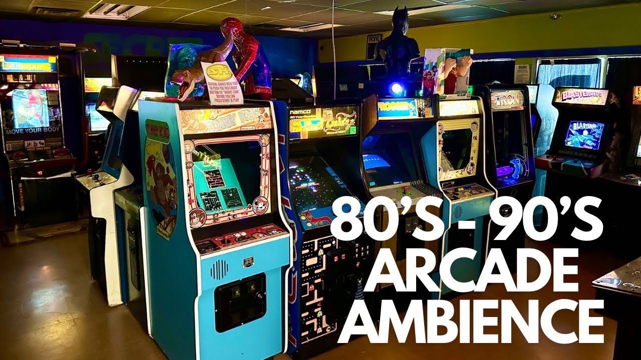 80’s 90’s Arcade Relaxing Experience with Ambient Background Noise ...