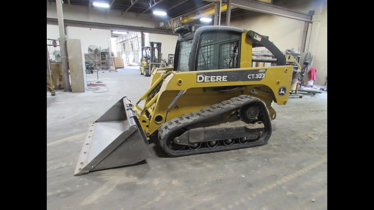 John Deere CT322 Compact Track Loader with Utility Bucket and Fork ...