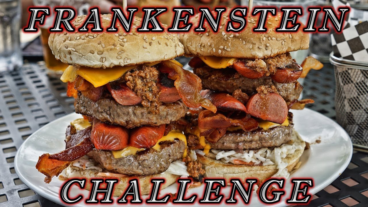 LUXE BURGER FRANKENSTEIN CHALLENGE | MAN VS FOOD - YouTube