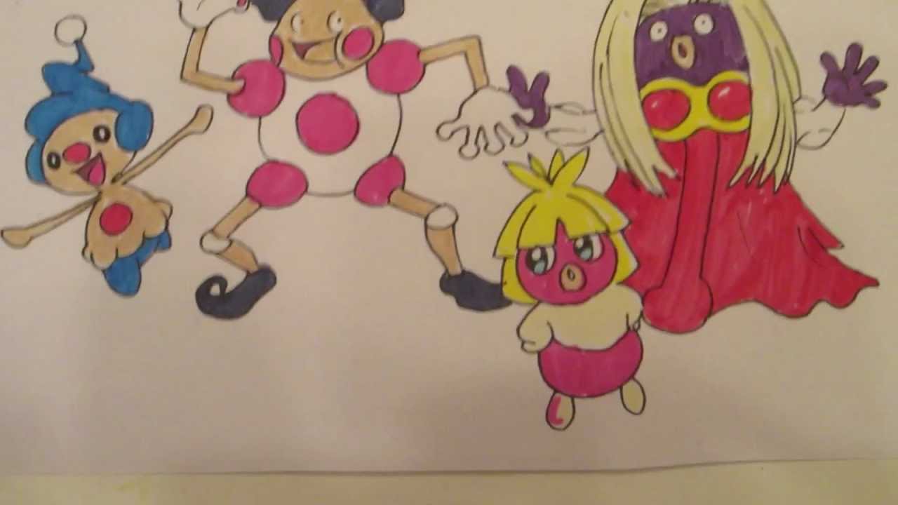 How to draw Pokemon: No.439 Mime Jr., No. 122, Mr. Mime, No.238 ...