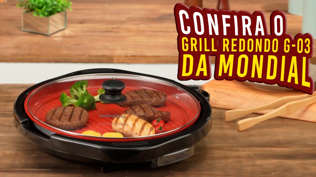 GRILL REDONDO G-03-RC: POTENTE E RÁPIDO - YouTube