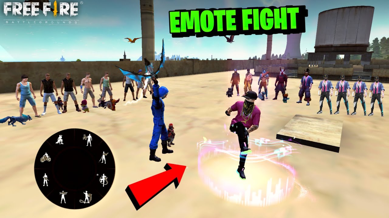 Free Fire Hall Of Elites Emote Fight On Factory Roof - Hip Hop vs Blue ...