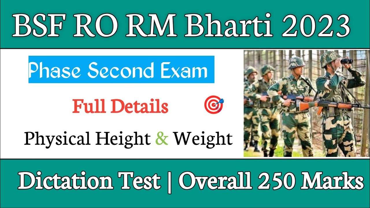 BSF RO RM Paper Stage 2 Full Information | BSF Phase Second Exam ...