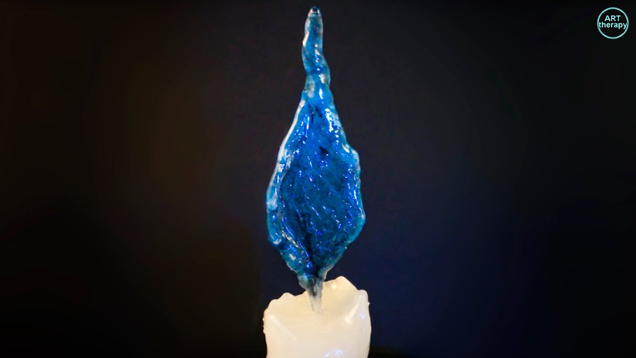 Burning CANDLE in epoxy resin from water. Epoxy resin. Diy. RESIN ART ...
