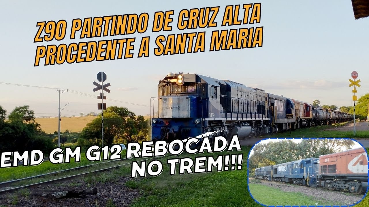 (Rumo NCZ - NSM) GT22CUM-1 (4626) Liderando Z90 carregado + EMD GM G12 ...