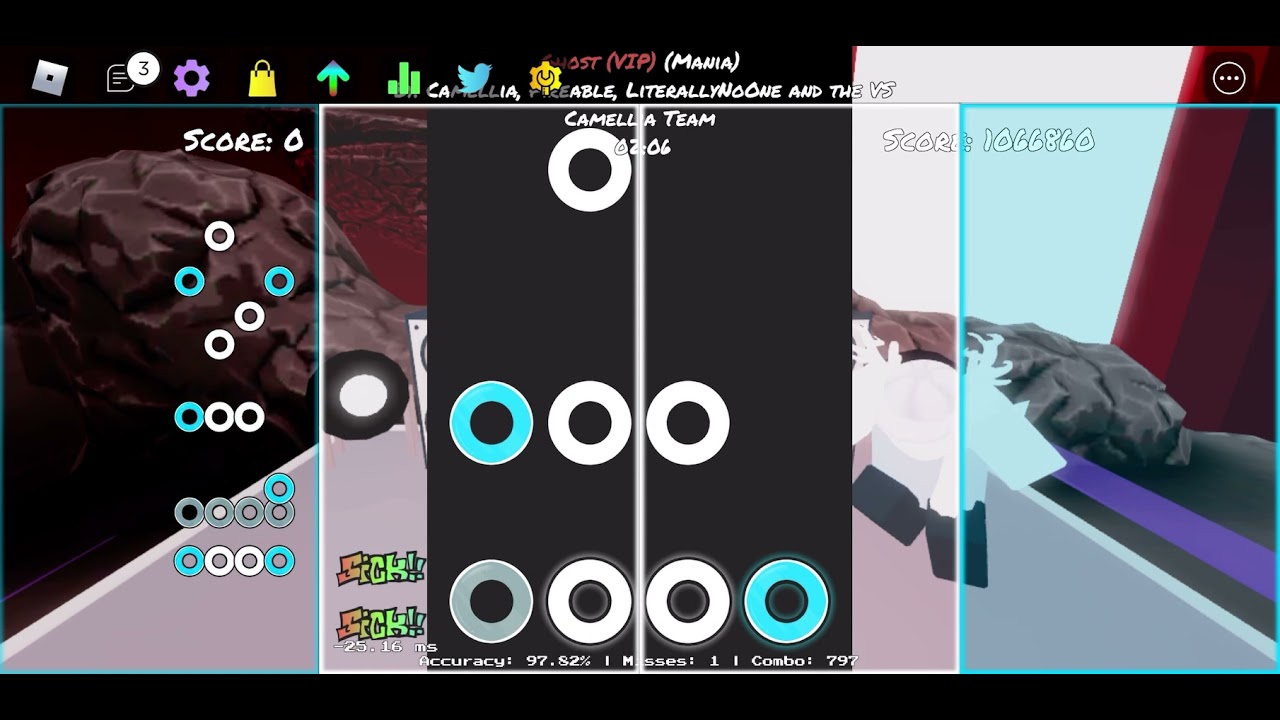 ghost vip mania 1 miss on mobile right side - YouTube