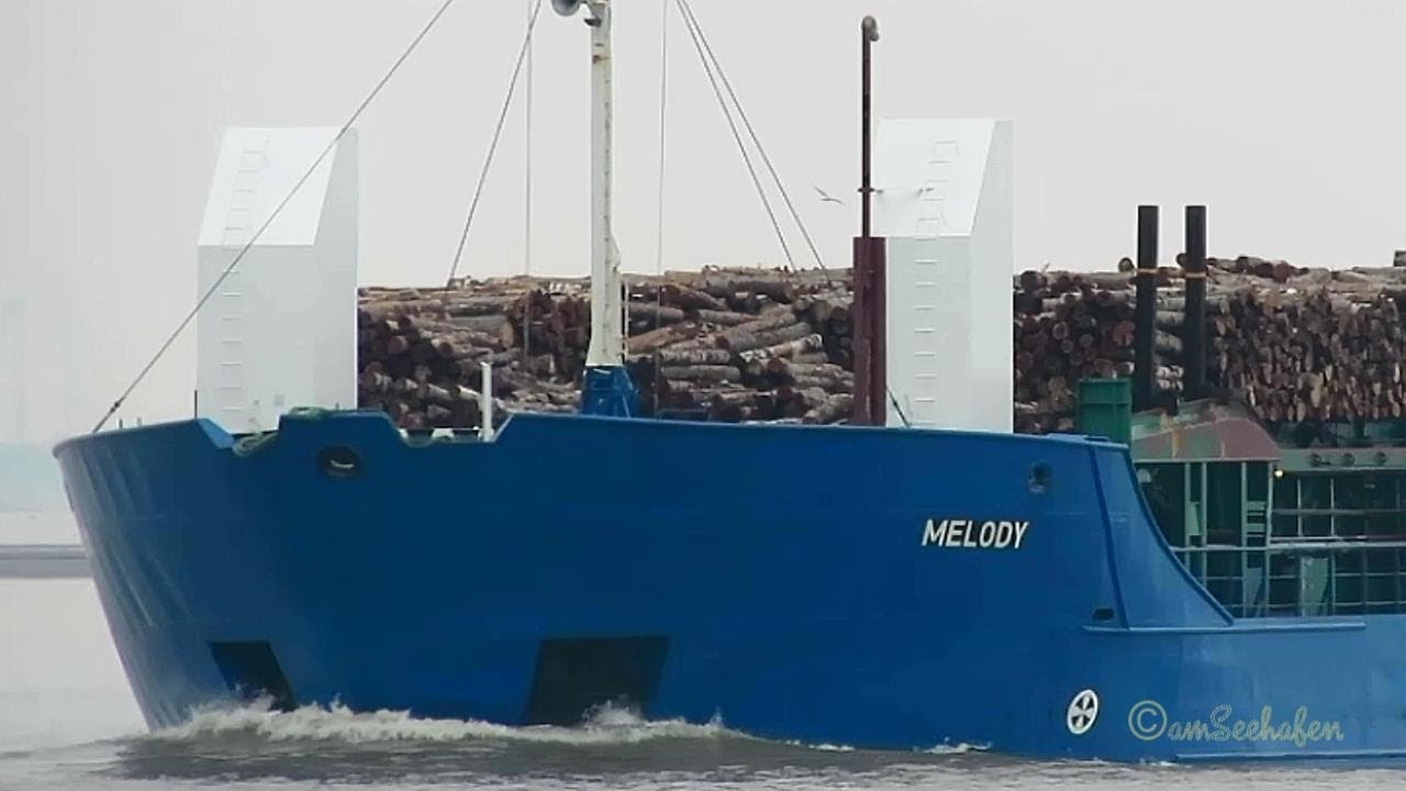 coaster MELODY J8B4720 IMO 8406779 Emden cargo seaship merchant vessel ...