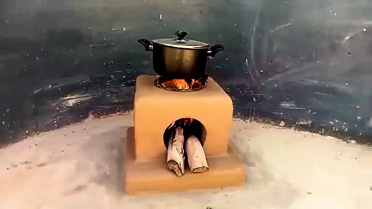 How to Make a Primitive Wood Stove with Clay and Bricks 🛠️ | DIY ...
