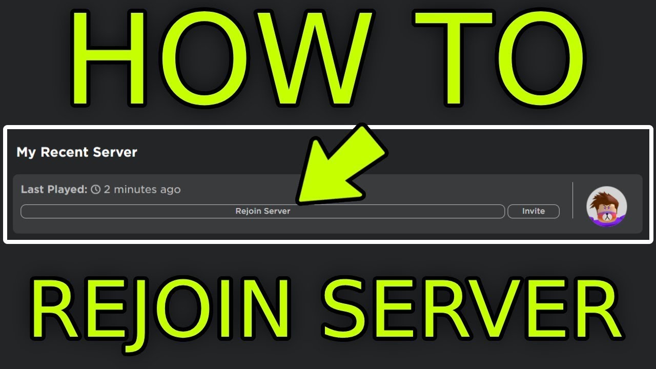 How To REJOIN Your Most RECENT Roblox Server Rejoin the LAST Server in Roblox - YouTube