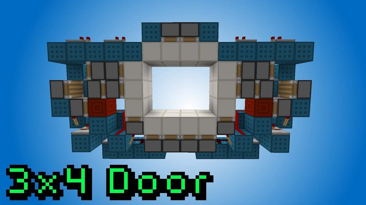 3x4 Door [Super Compact] - Minecraft 1.6 Tutorial - YouTube