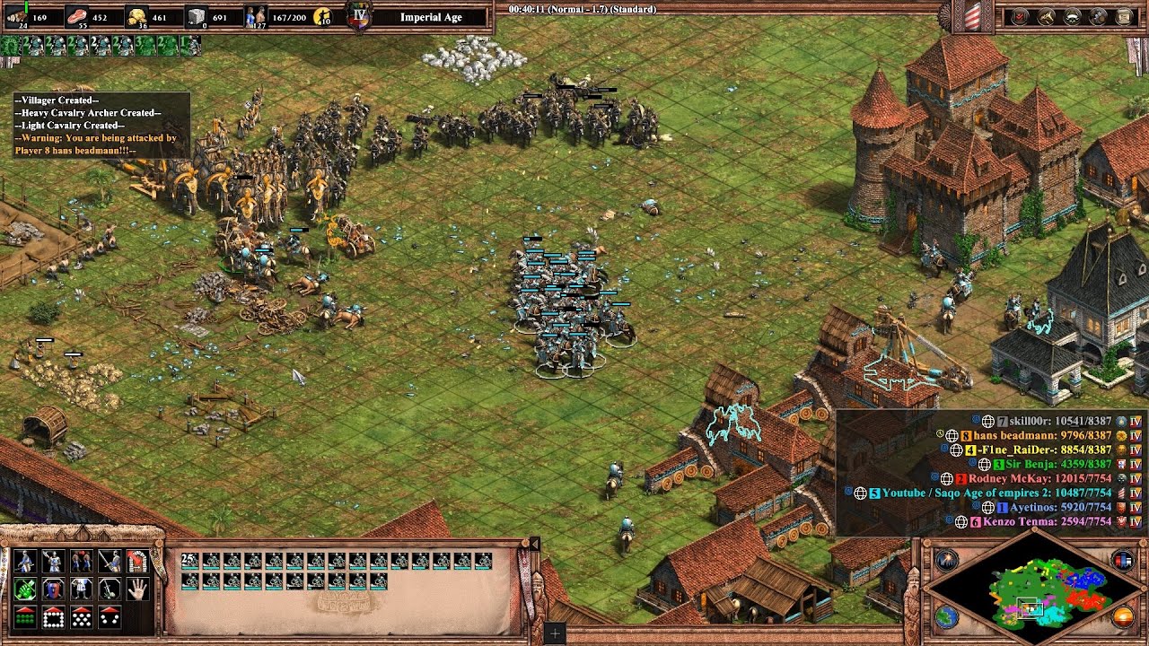 AOE2:DE Magyars Cav archers vs Mangudais 4vs4 Arena ft Ayetinos.Rodney ...