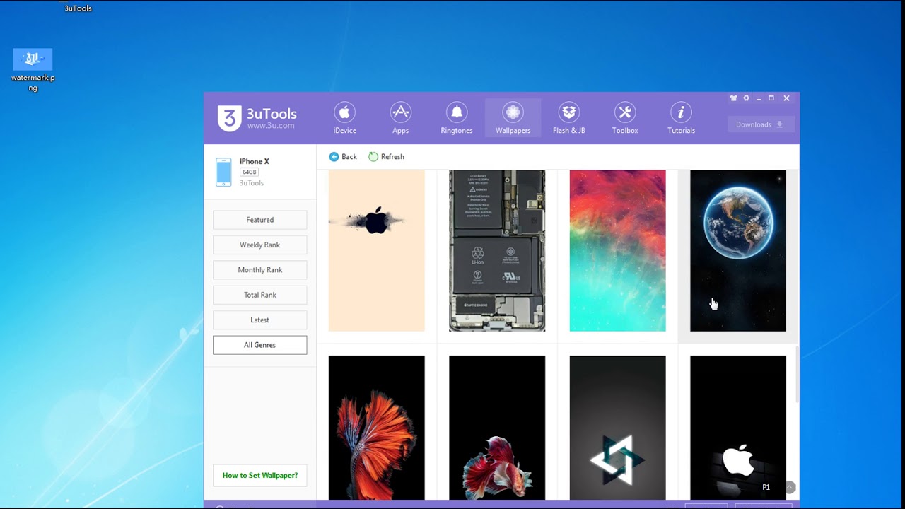 One click to import HD wallpapers to your iPhone Camera Roll directly ...
