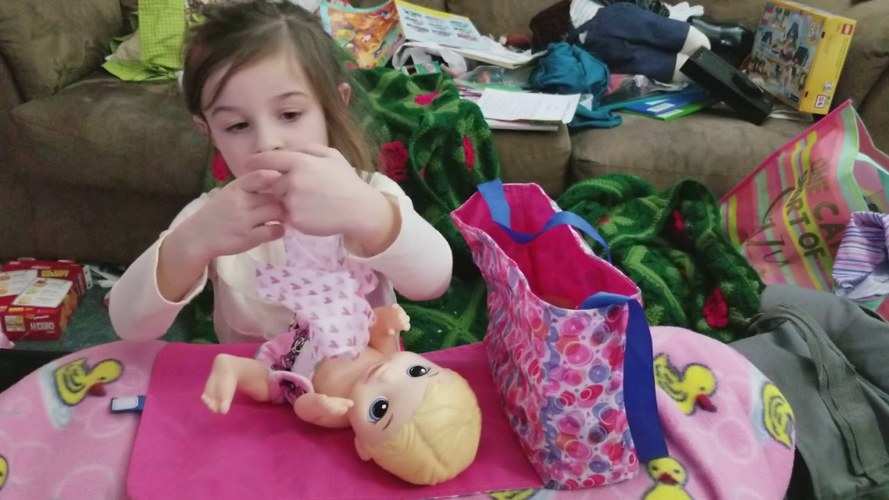 New diapers for baby Luke - YouTube