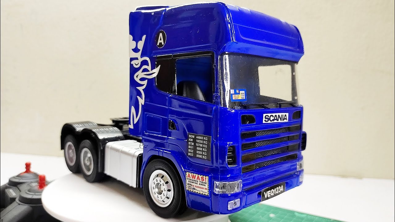 review rc lori scania cantik termurah di pasaran boleh modified ...