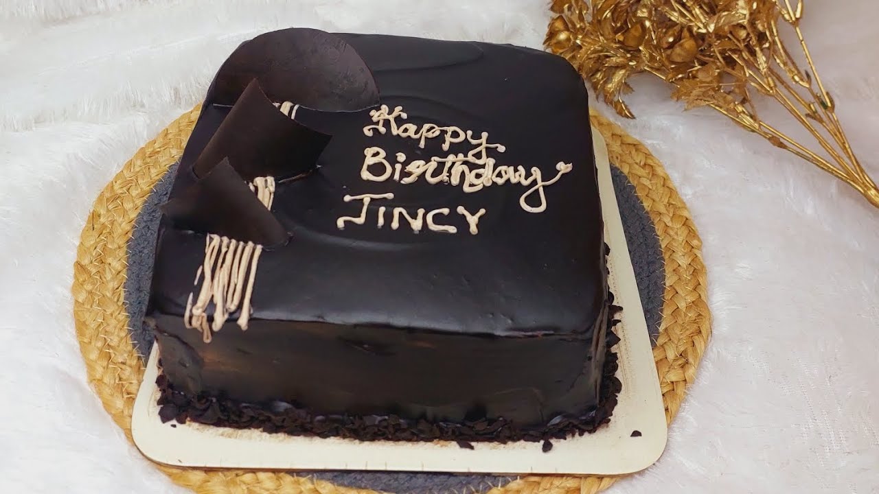 Chocolate truffle cake Design / Simple decoration must try👍😊😊 - YouTube