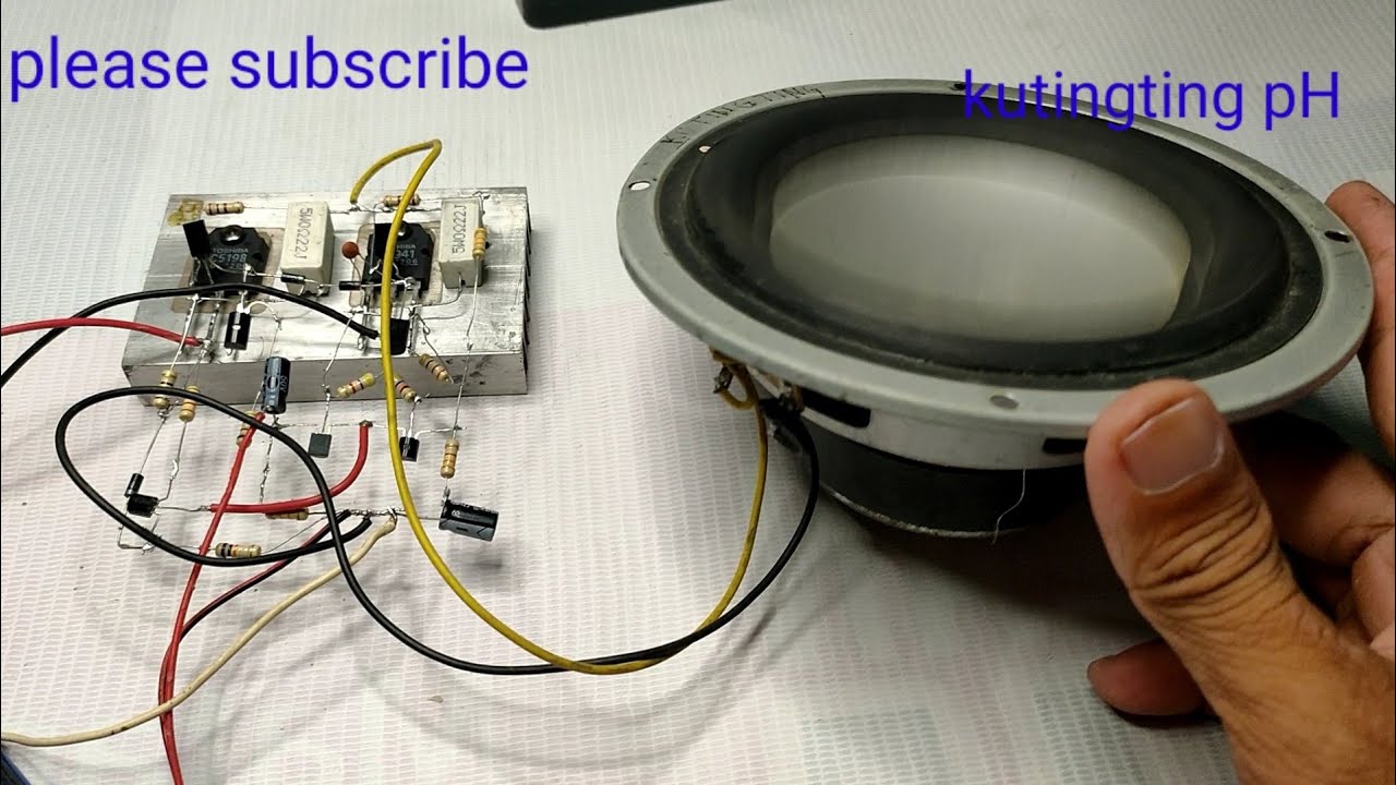 DIY Powerfull Ultra Bass Amplifier Clear Sound No, IC, Simple Circuit 2 ...