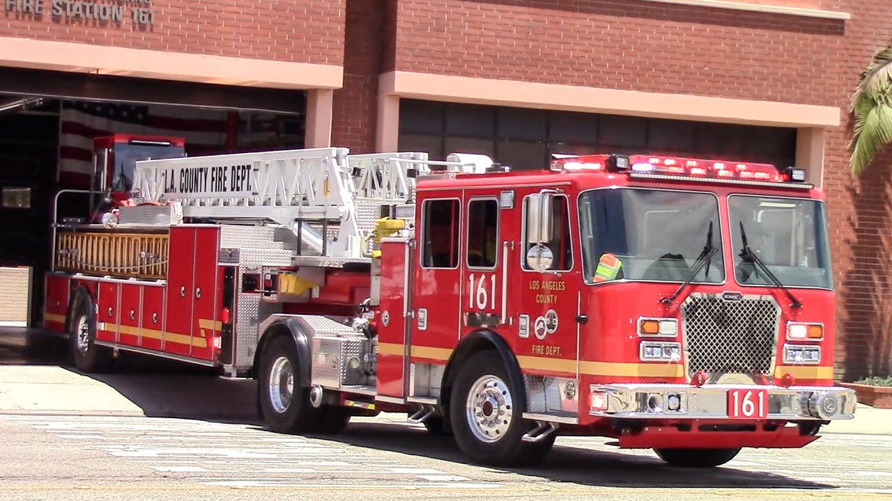 LACo.FD Quint & Squad 161 - YouTube