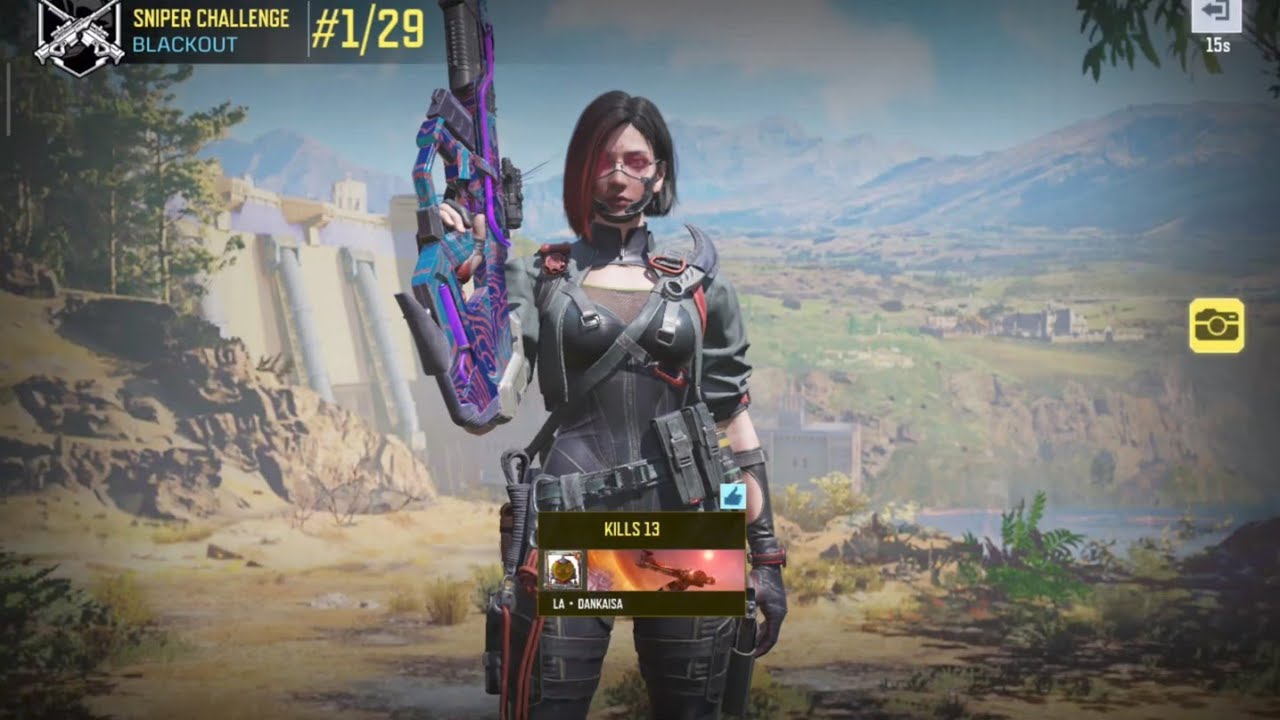 20240514, 1:50 PM, CODM BR Sniper Challenge Blackout Solo vs Squad TPP ...