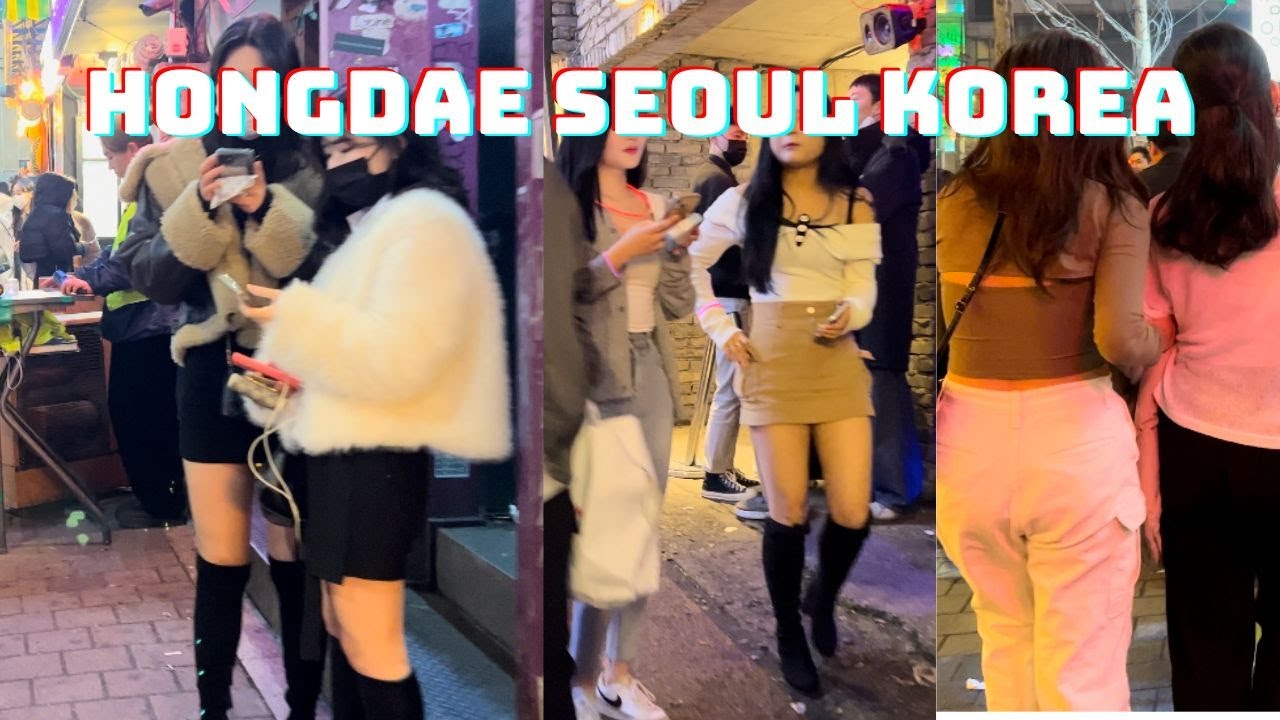[4K] hongdae street-the atmosphere in hongdae street,Seoul is great on ...