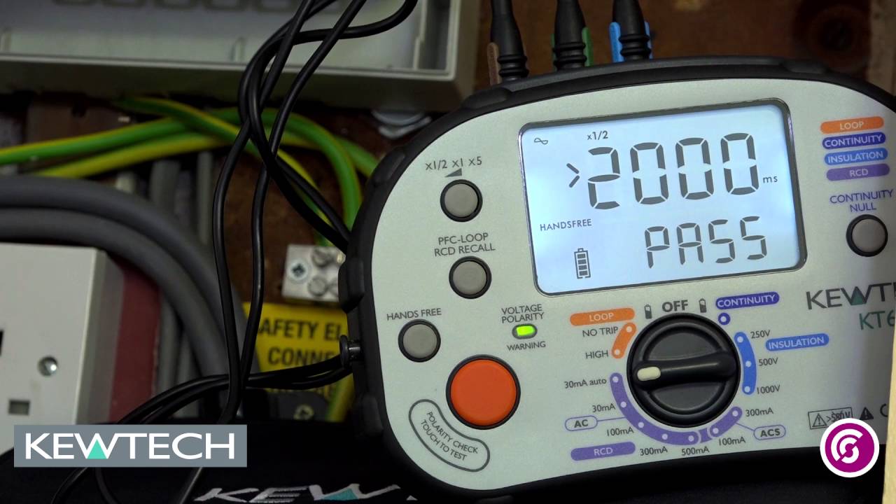 RCD Testing with a KT63 - YouTube