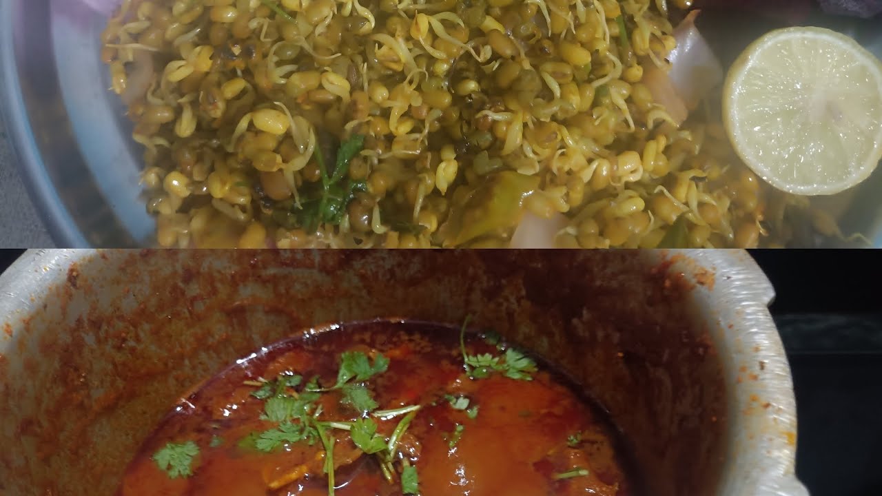 pesara molakalu#healthy breakfast or snacks and quick mutton curry ...