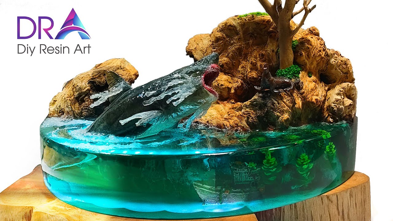 How to make Epoxy Resin Art lamp diorama | Diy Resin Art - YouTube
