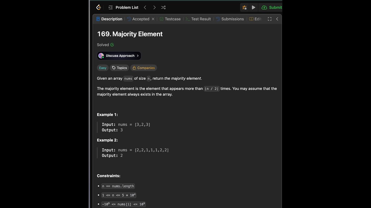 169. | Majority Element | LeetCode | Explained - YouTube