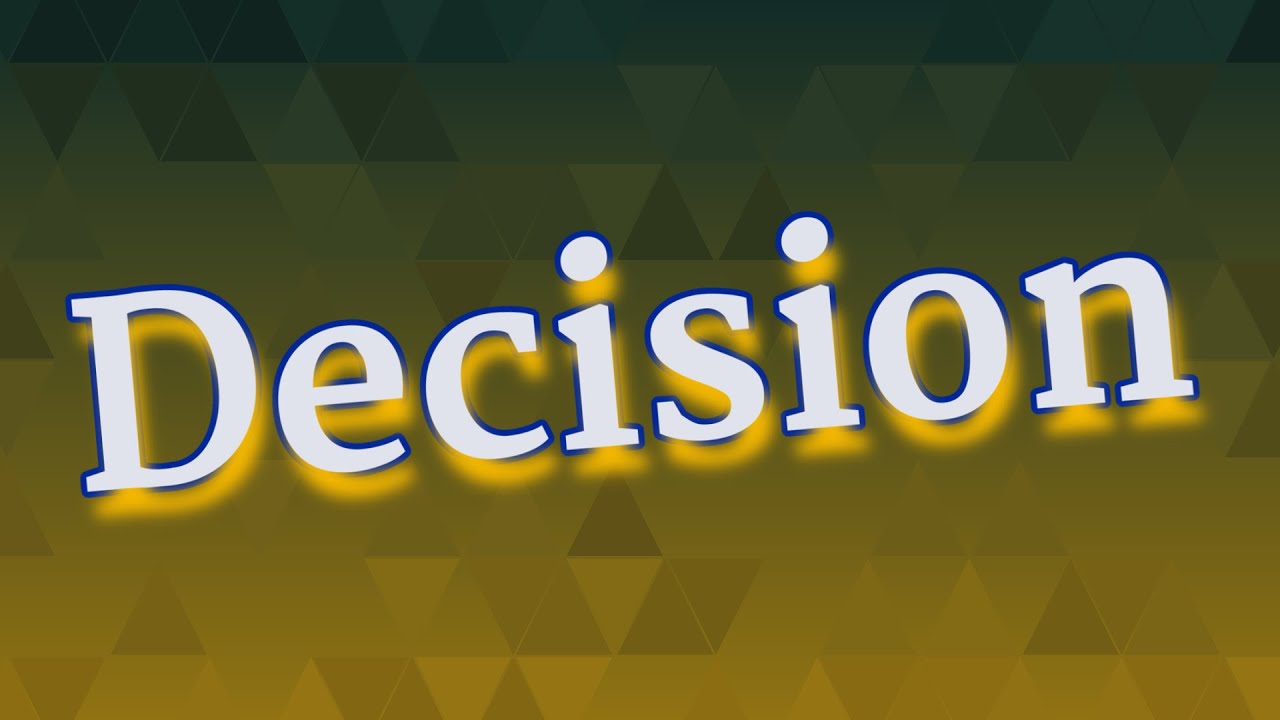 DECISION pronunciation • How to pronounce DECISION - YouTube