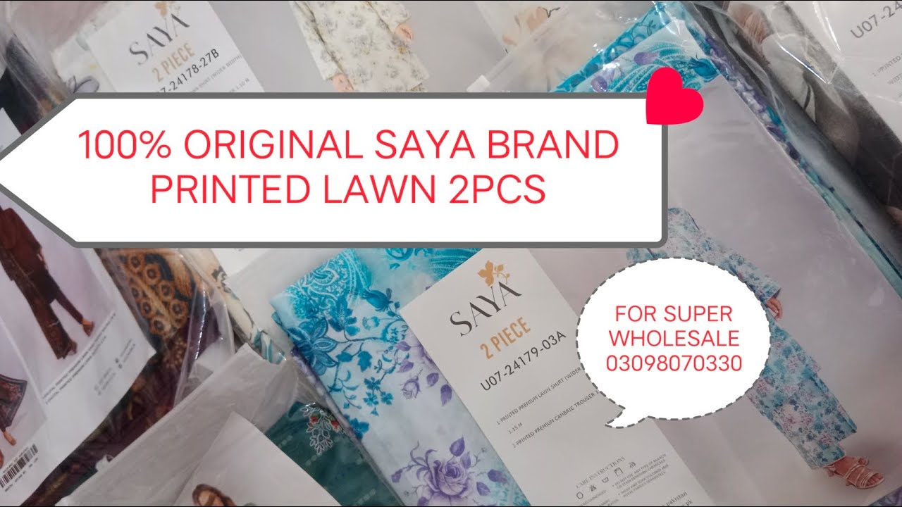 100% ORIGINAL SAYA BRAND PRINTED LAWN COLLECTION 2025 | MALIK FABRICS # ...