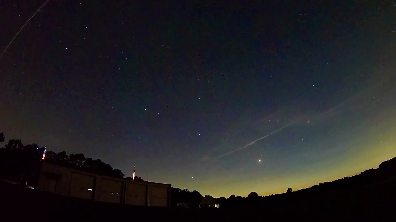Sunset transition into night sky over Crims Chapel VFD - YouTube