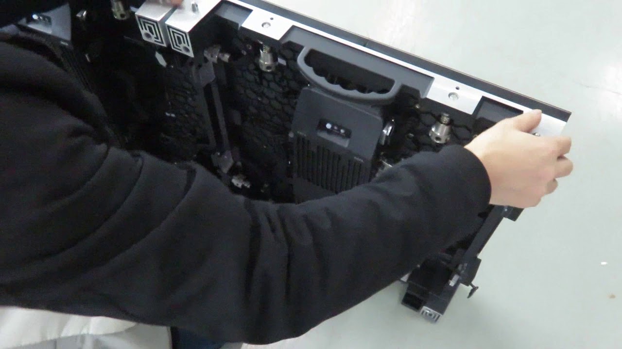 convex curved display installation - YouTube