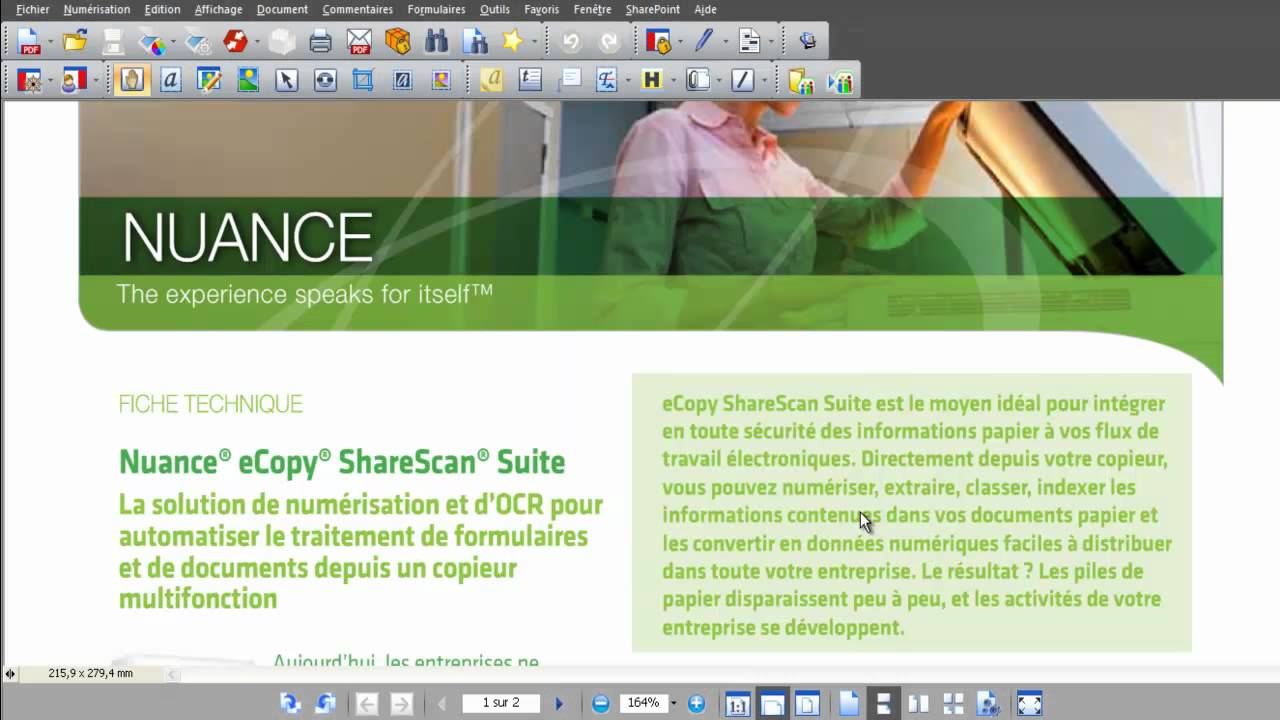 Nuance eCopy PDF Pro Office - Document Conversion (French) - YouTube